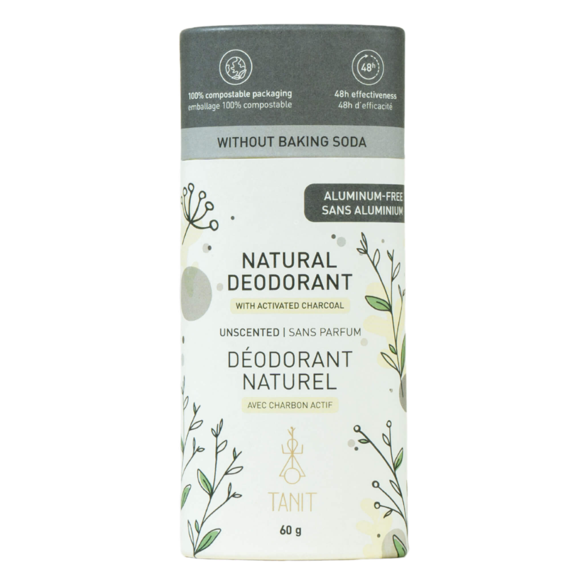 Optimum Health & Kolya | Natural Solid Deodorant - Unscented w/Charcoal