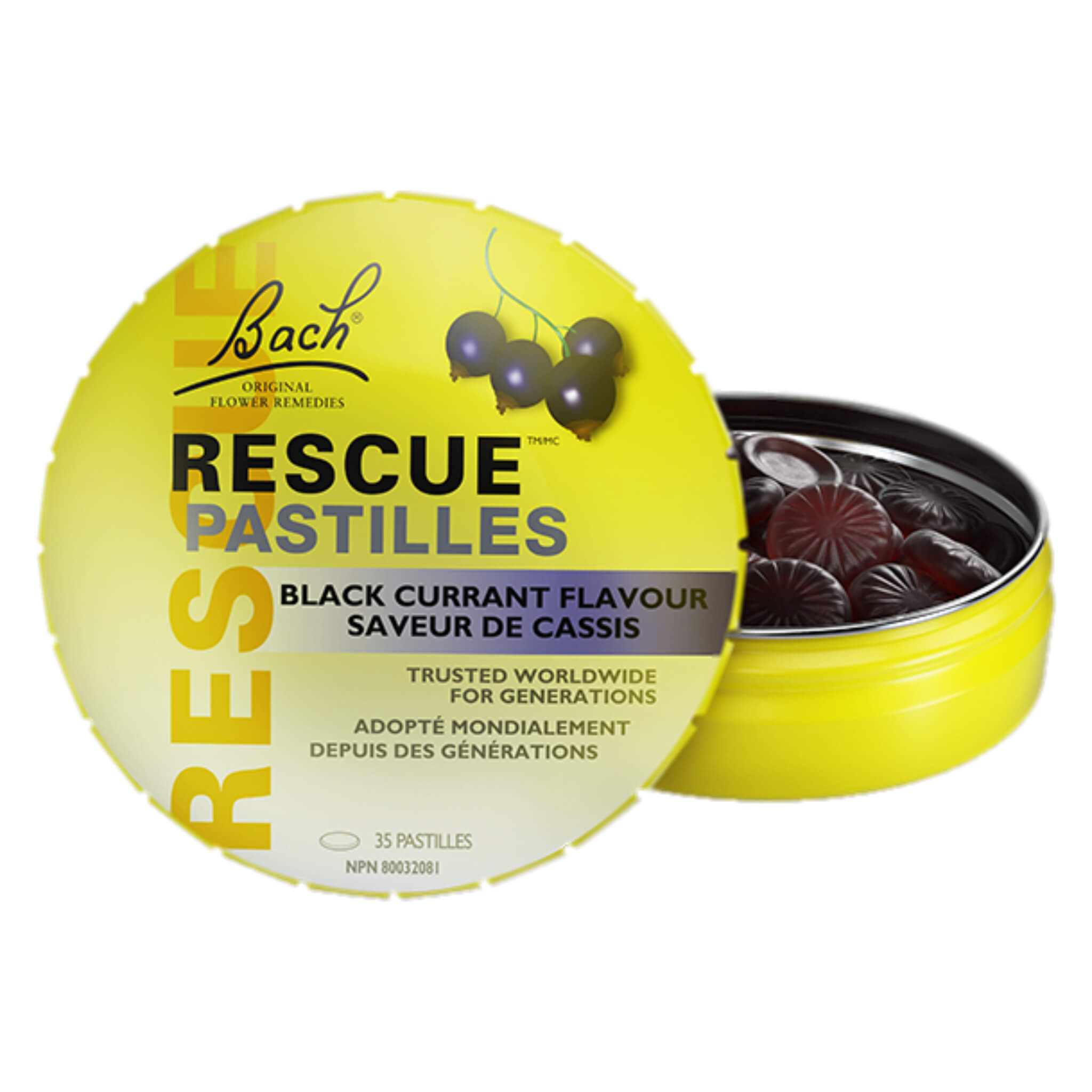 Optimum Health | Bach - Rescue Pastilles - Black Currant 50g