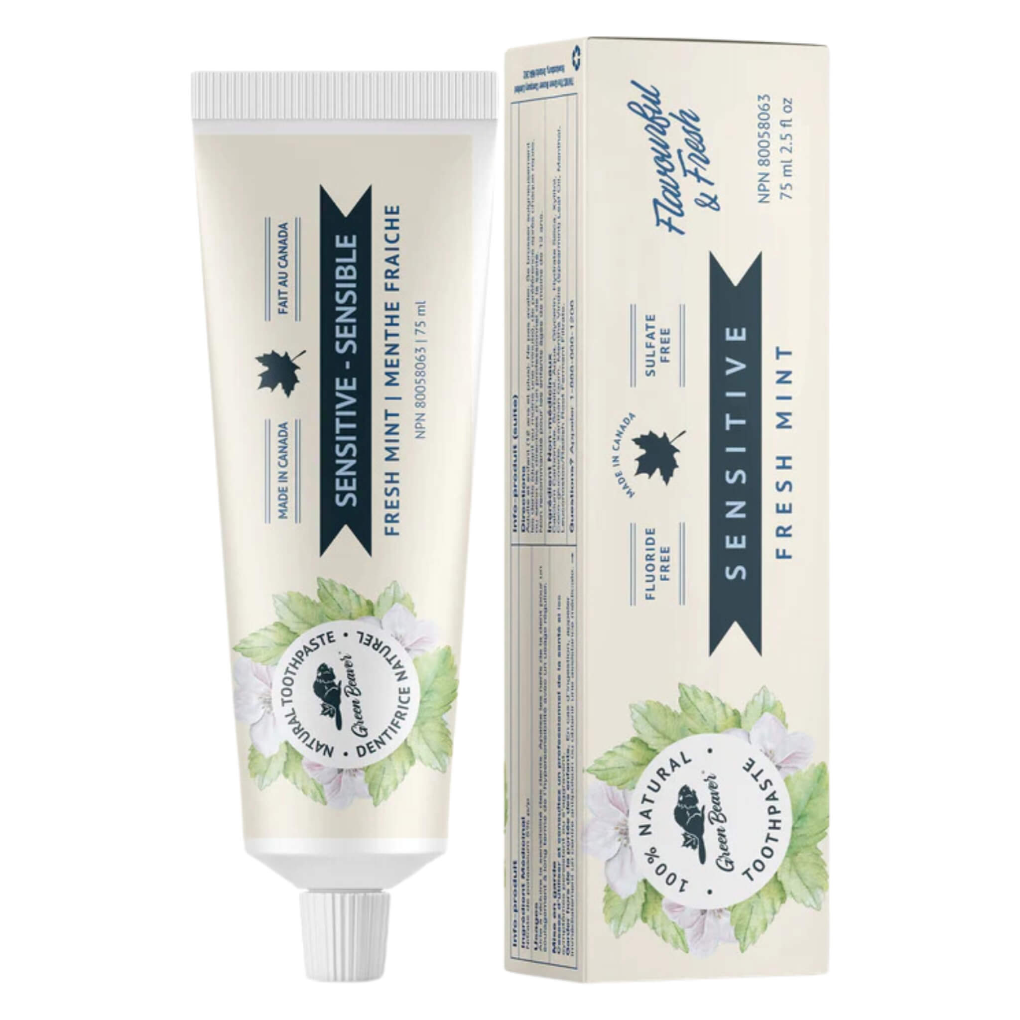 Optimum Health & Kolya | Green Beaver - Toothpaste ~ Sensitive, Fresh Mint 75ml