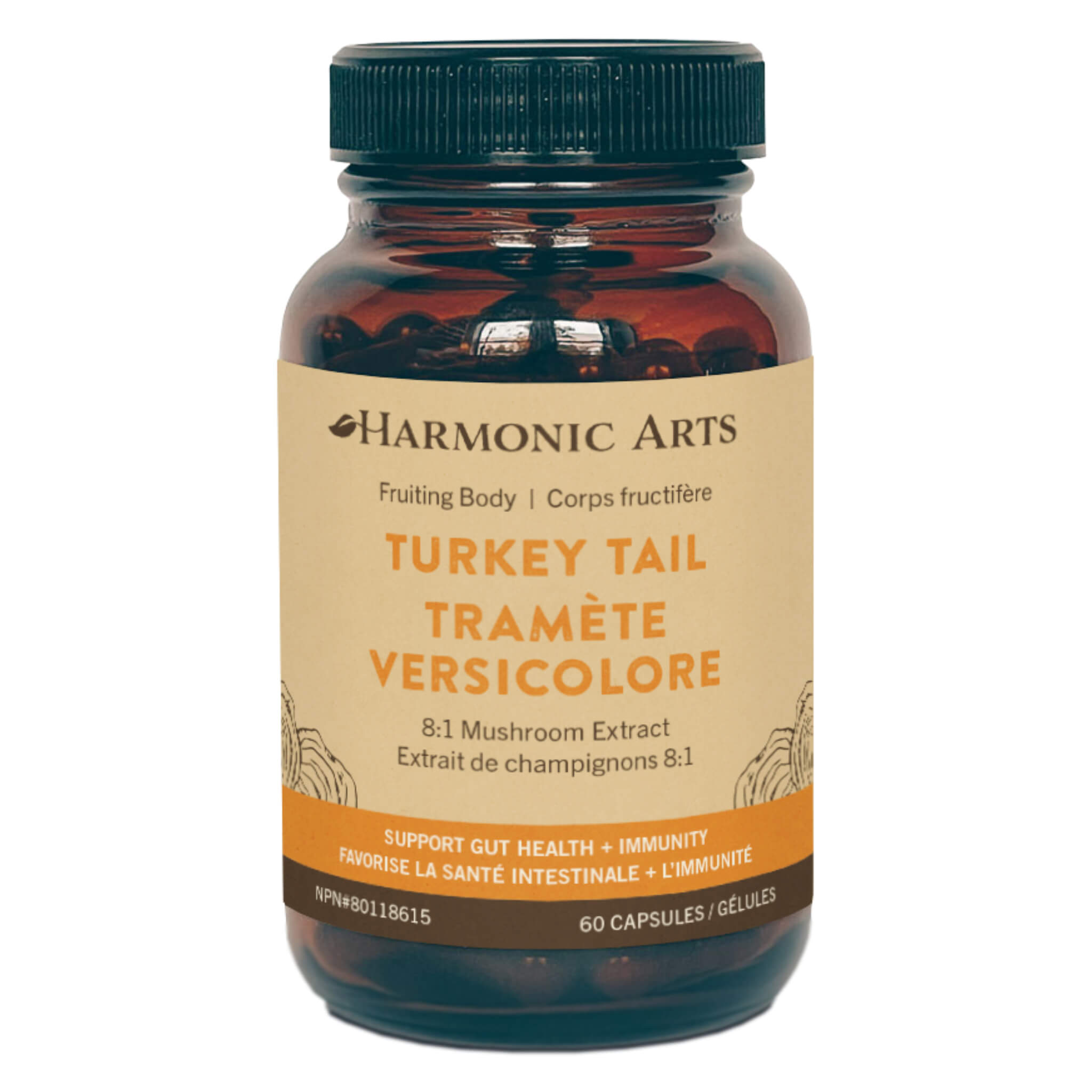 Optimum Health & Kolya | Harmonic Arts - Turkey Tail Mushroom Capsules