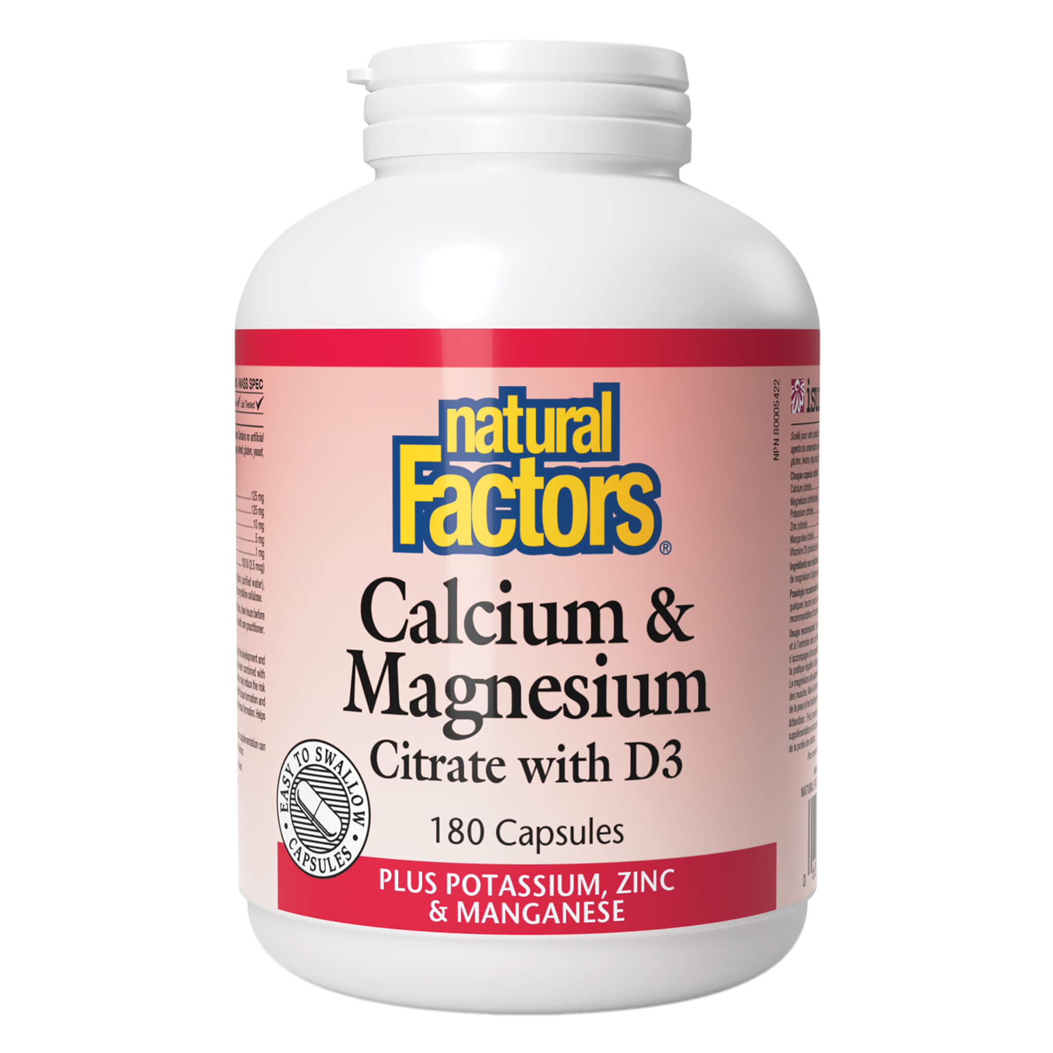 Optimum Health | Natural Factors Calcium & Magnesium Citrate w/ D3