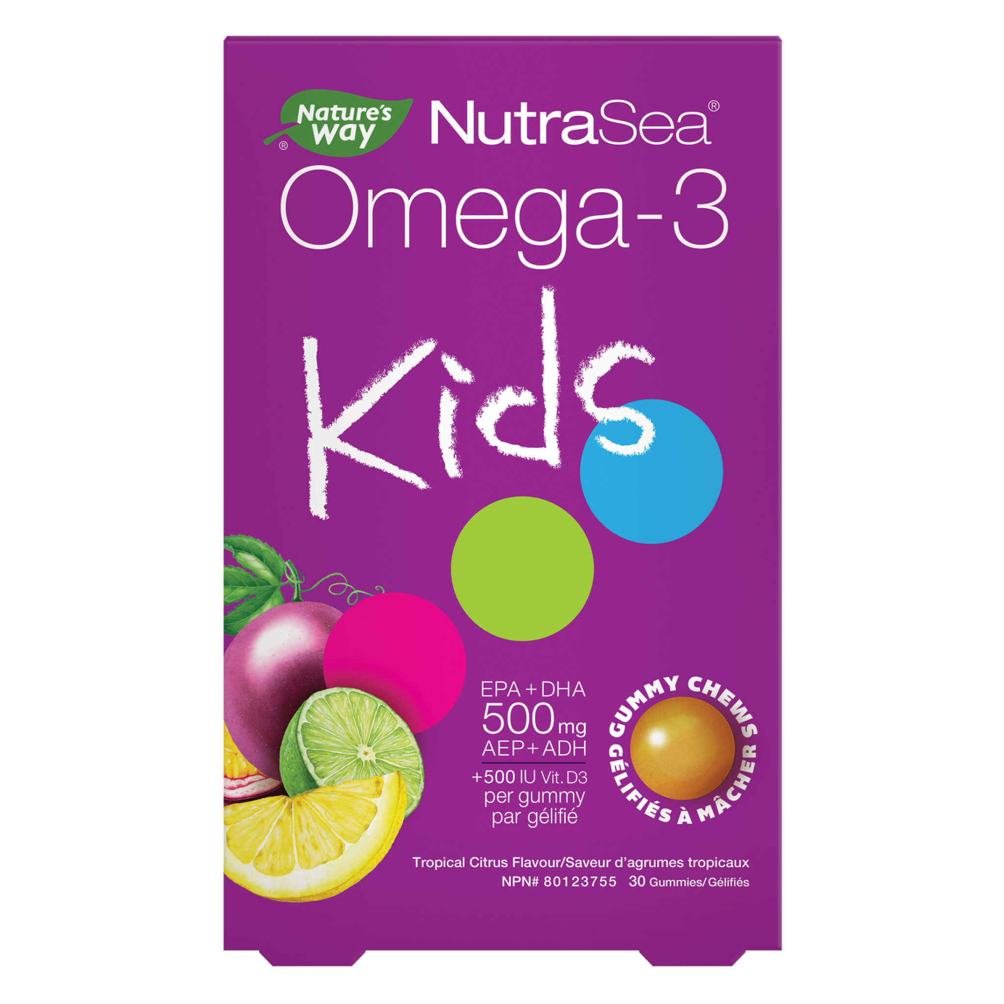 Optimum Health & Kolya | Omega-3 Kids EPA + DHA 500mg Tropical Citrus ...