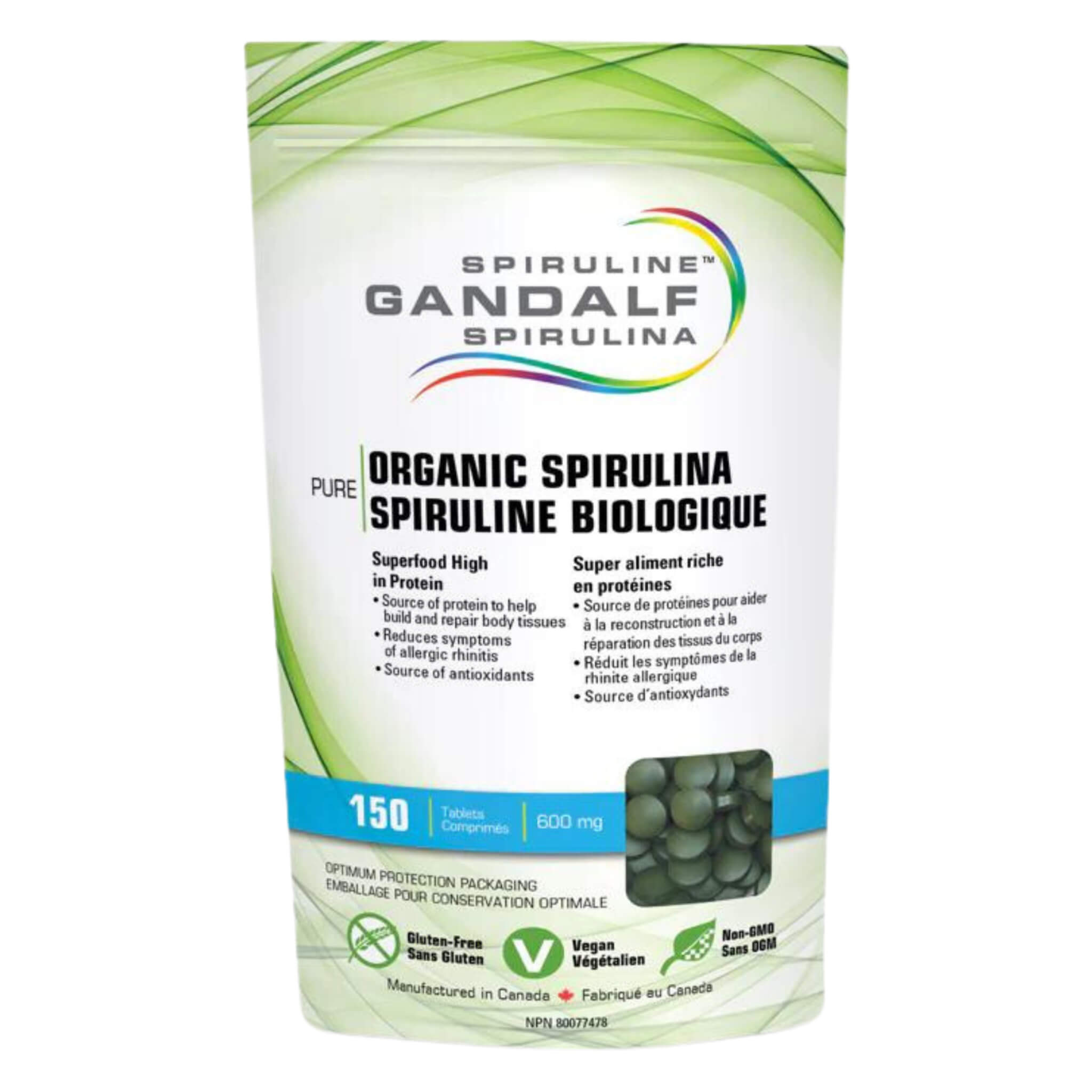 Optimum Health & Kolya | Gandalf - Spirulina, Organic, 600mg 150t