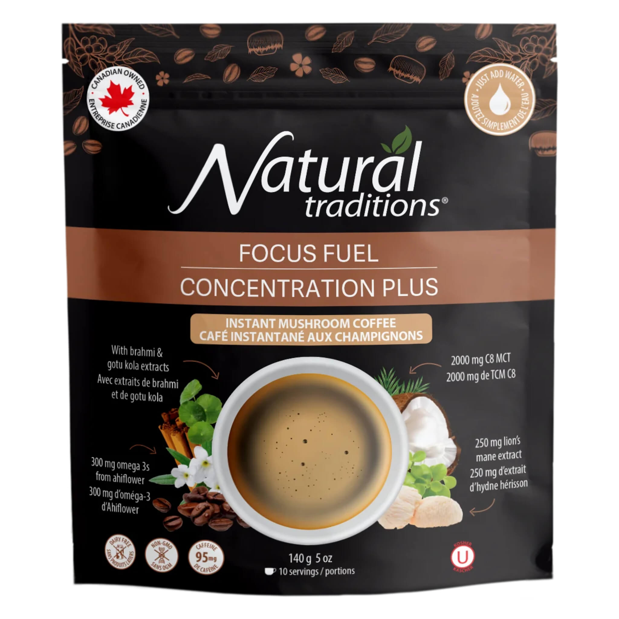 Optimum Health | Organic Traditions - Focus Fuel Instant Mushroom Coffee