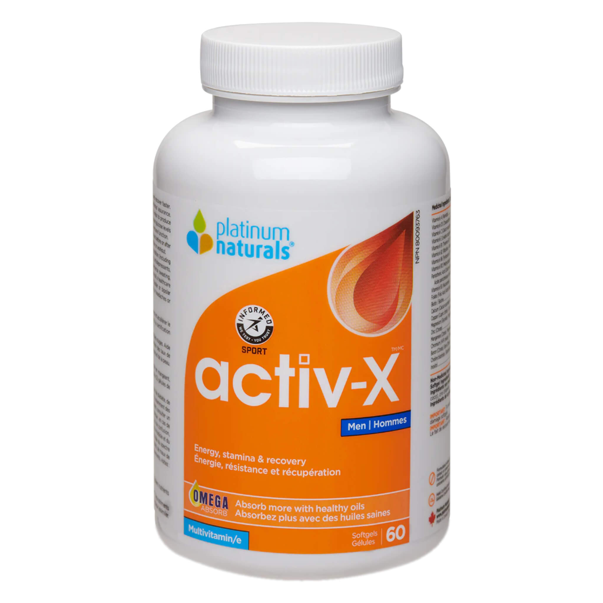 Optimum Health | Platinum Naturals - Activ-X™ Multivitamin for Men