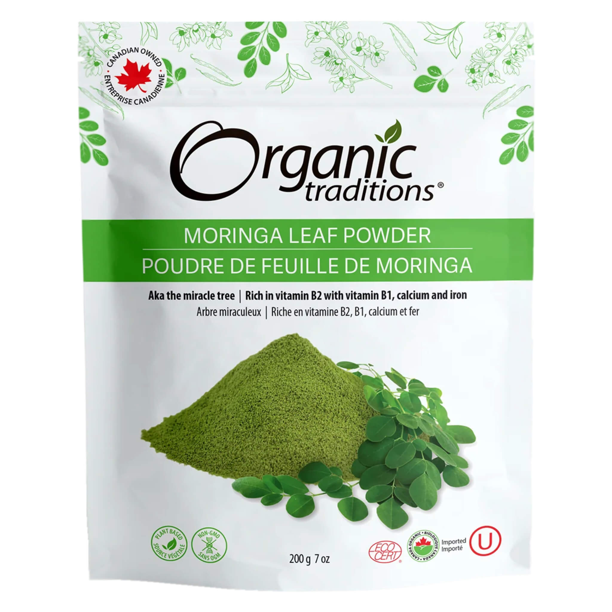 Optimum Health | Organic Traditions Organic Moringa Leaf Powder