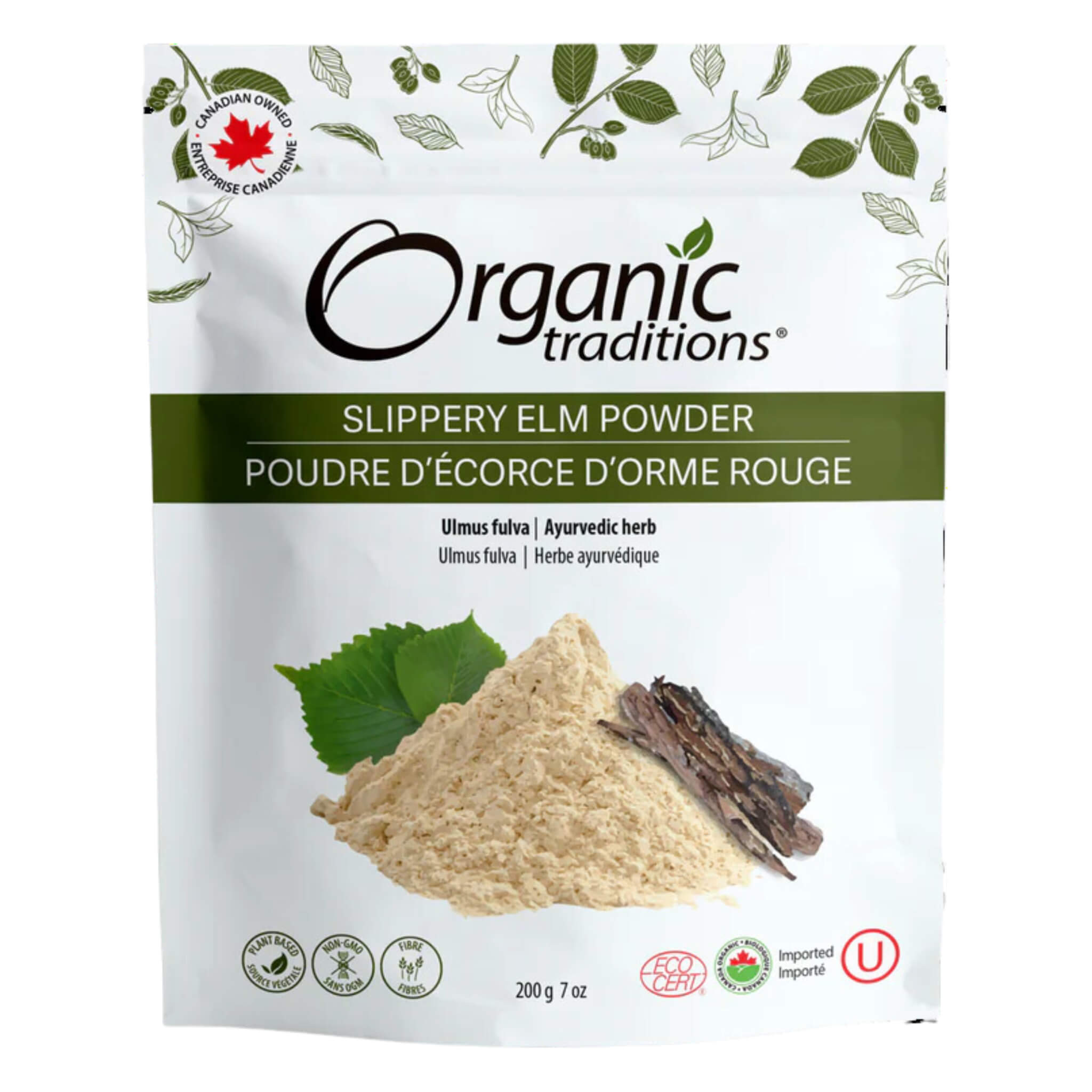 Optimum Health | Organic Traditions - Slippery Elm Bark Powder 200g