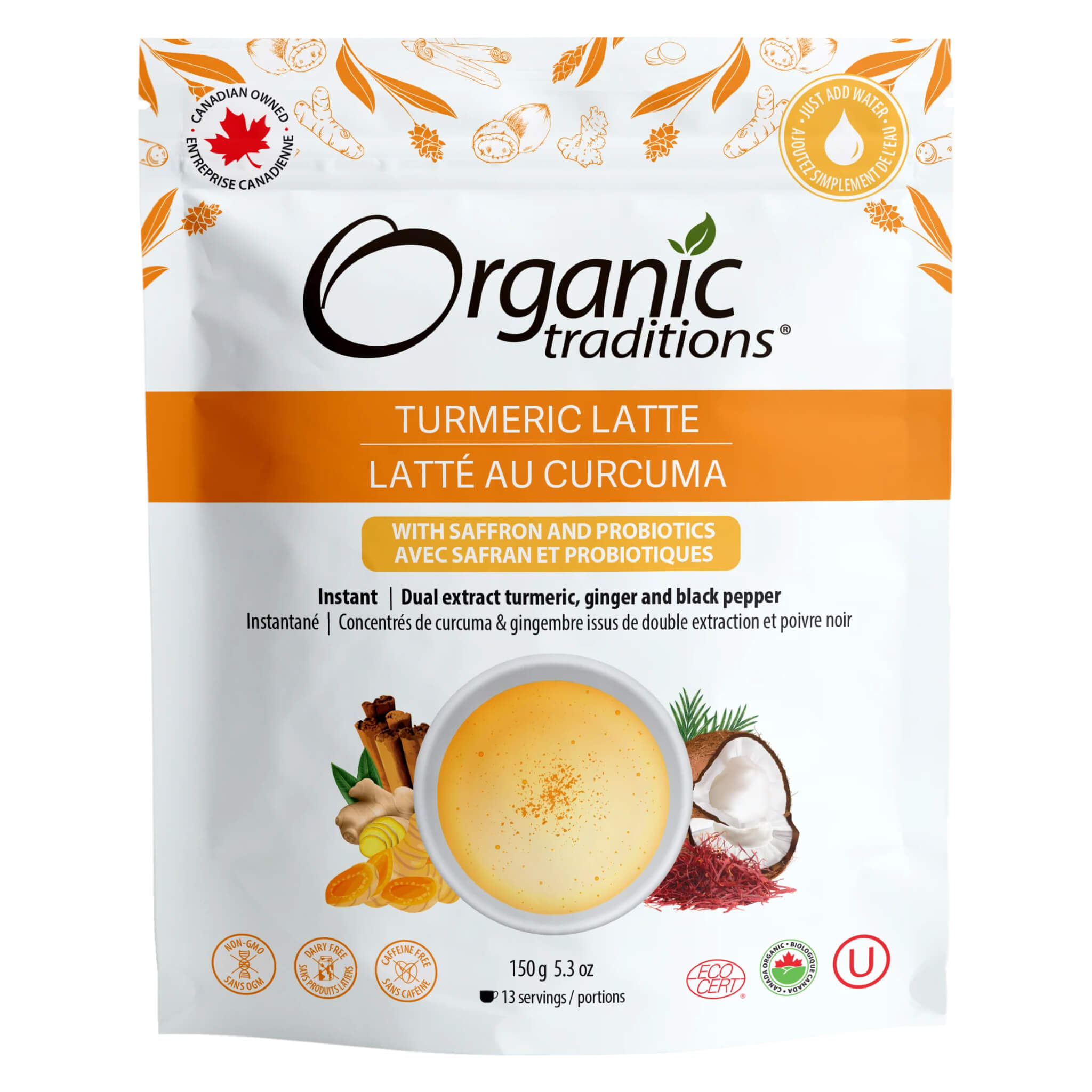 Optimum Health & Kolya | Organic Traditions Organic Turmeric Latte with ...
