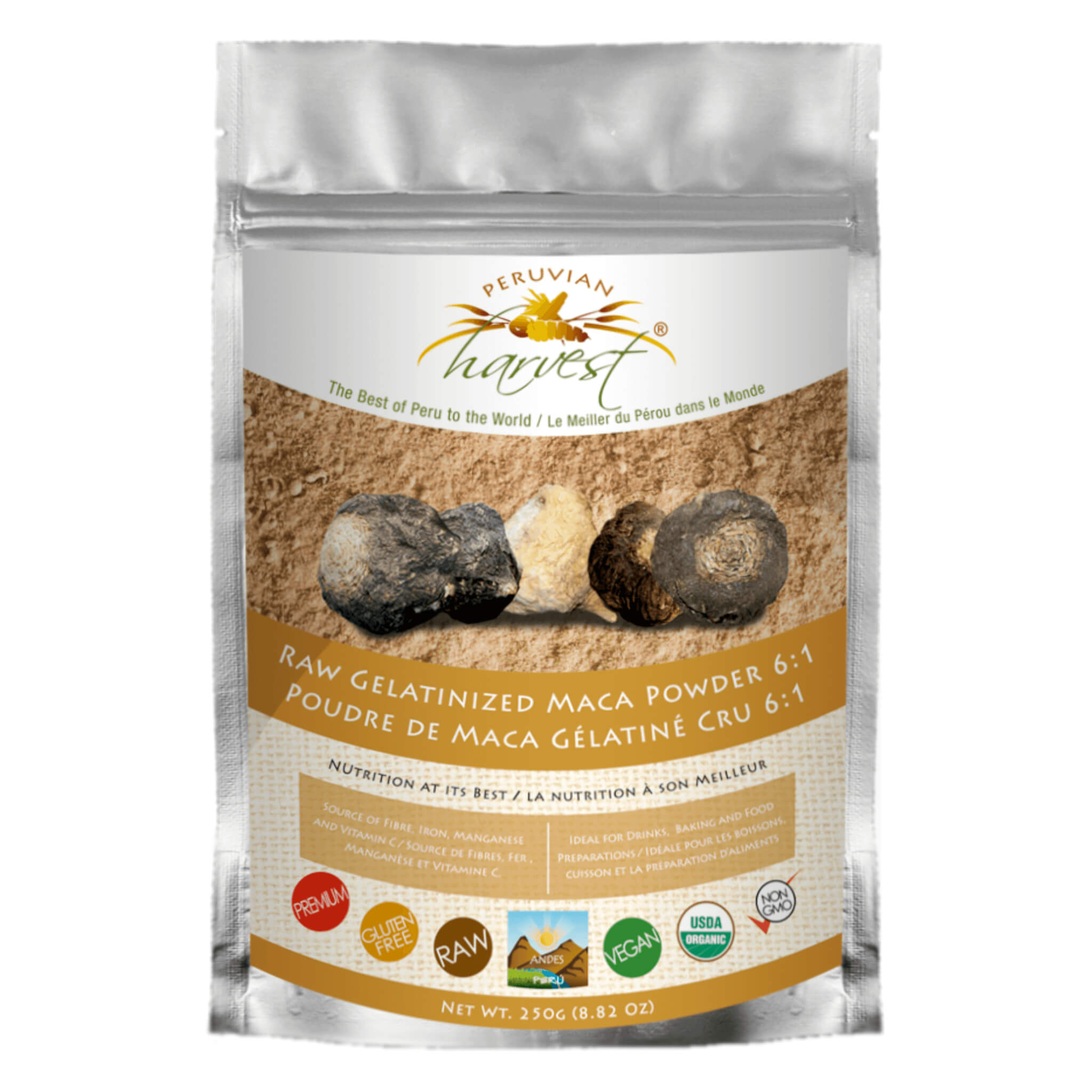 Optimum Health & Kolya | Peruvian Harvest - Maca Powder 6:1 Raw Gelatinzed