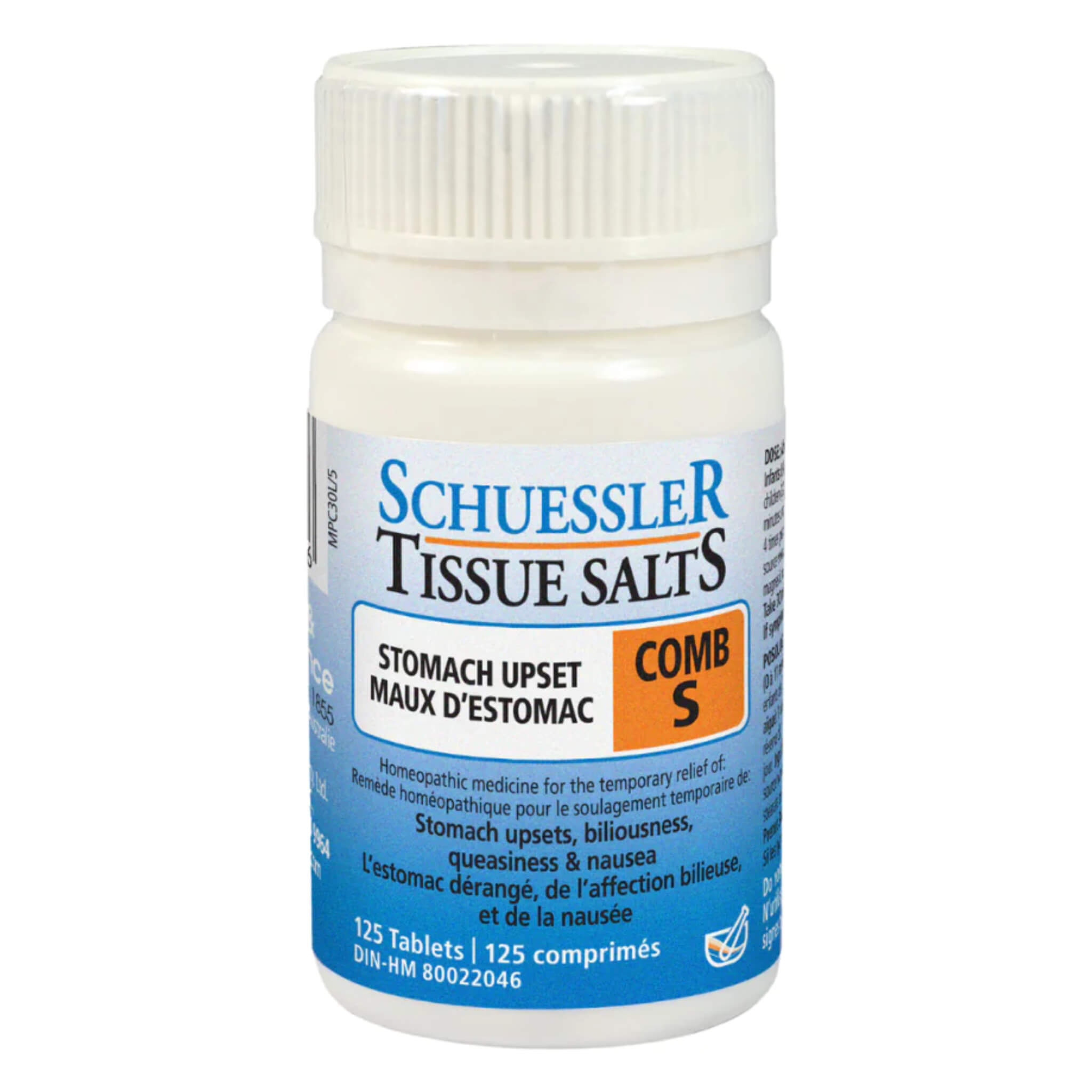 Optimum Health | Schuessler Tissue Salts - Combo S - Stomach 125t