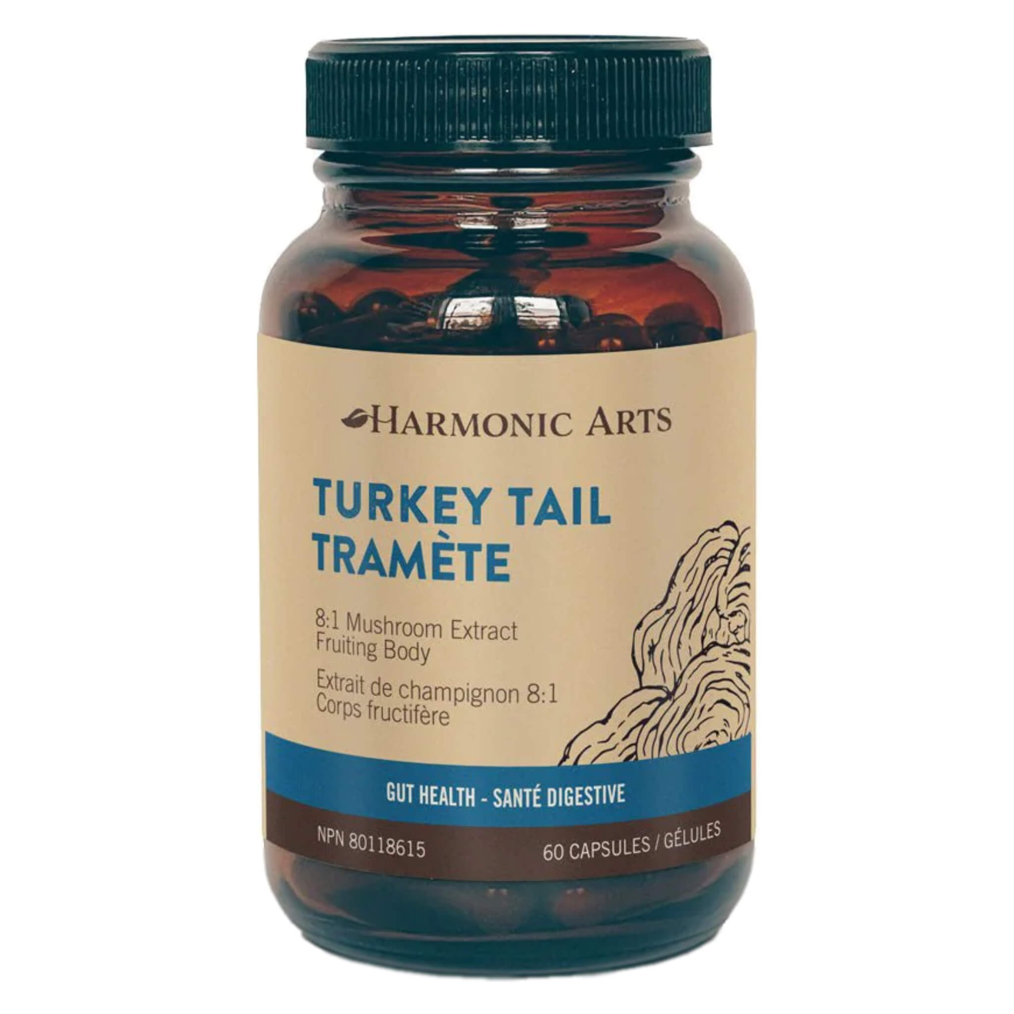 Optimum Health & Kolya | Harmonic Arts - Turkey Tail Mushroom Capsules