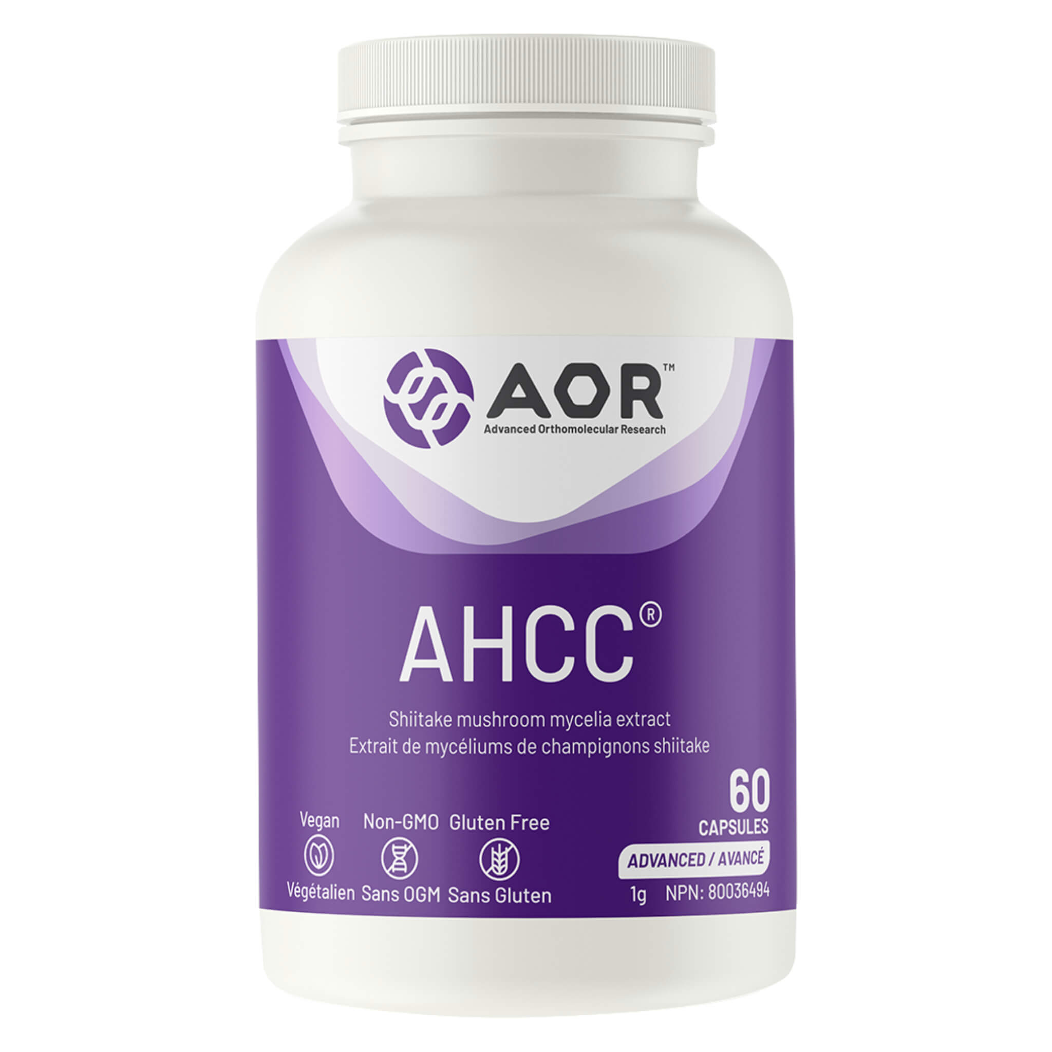 Optimum Health & Kolya | AOR AHCC® 500mg - Shiitake mushroom mycelia ...