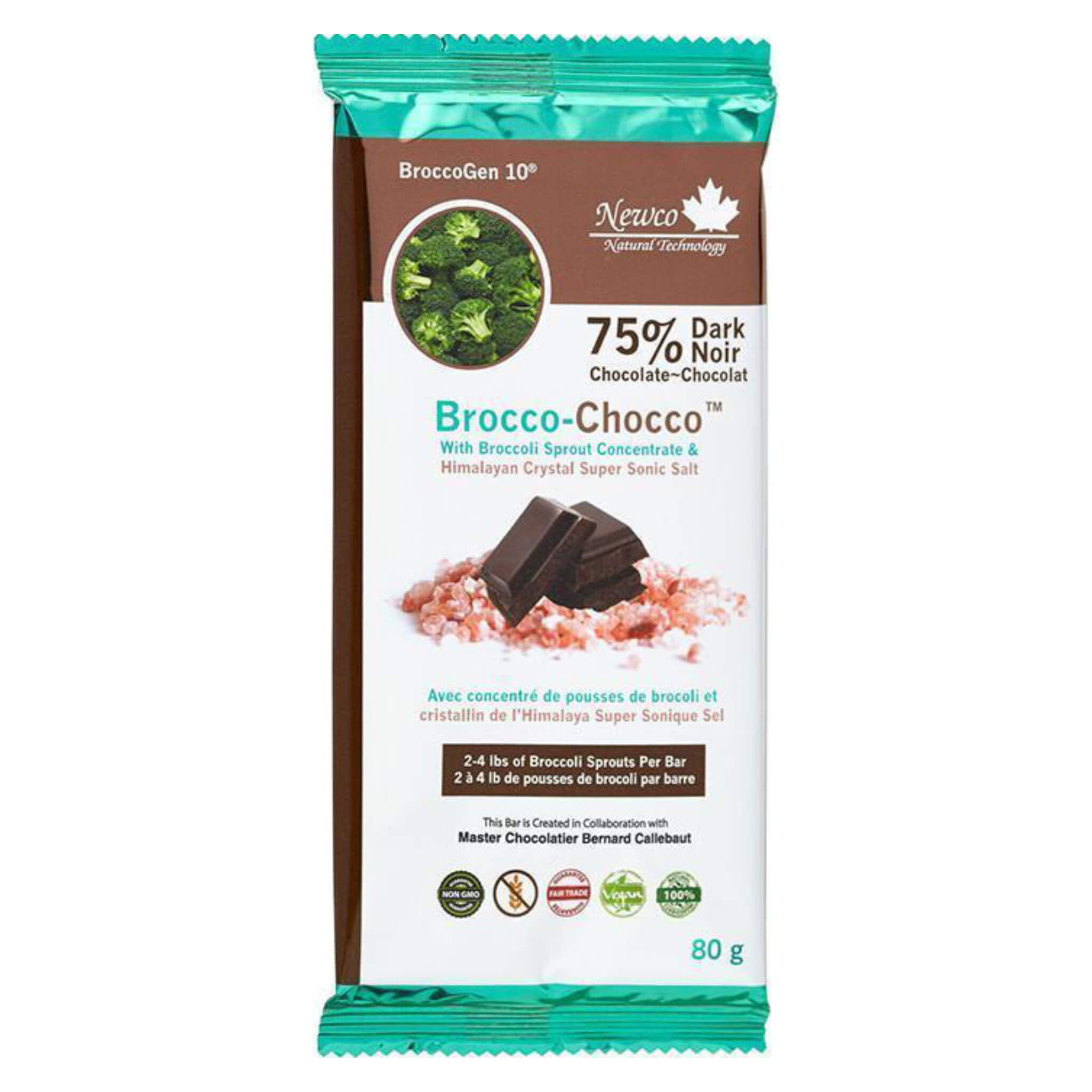 Optimum Health | NewCo Brocco-Chocco® Organic Chocolate Bar