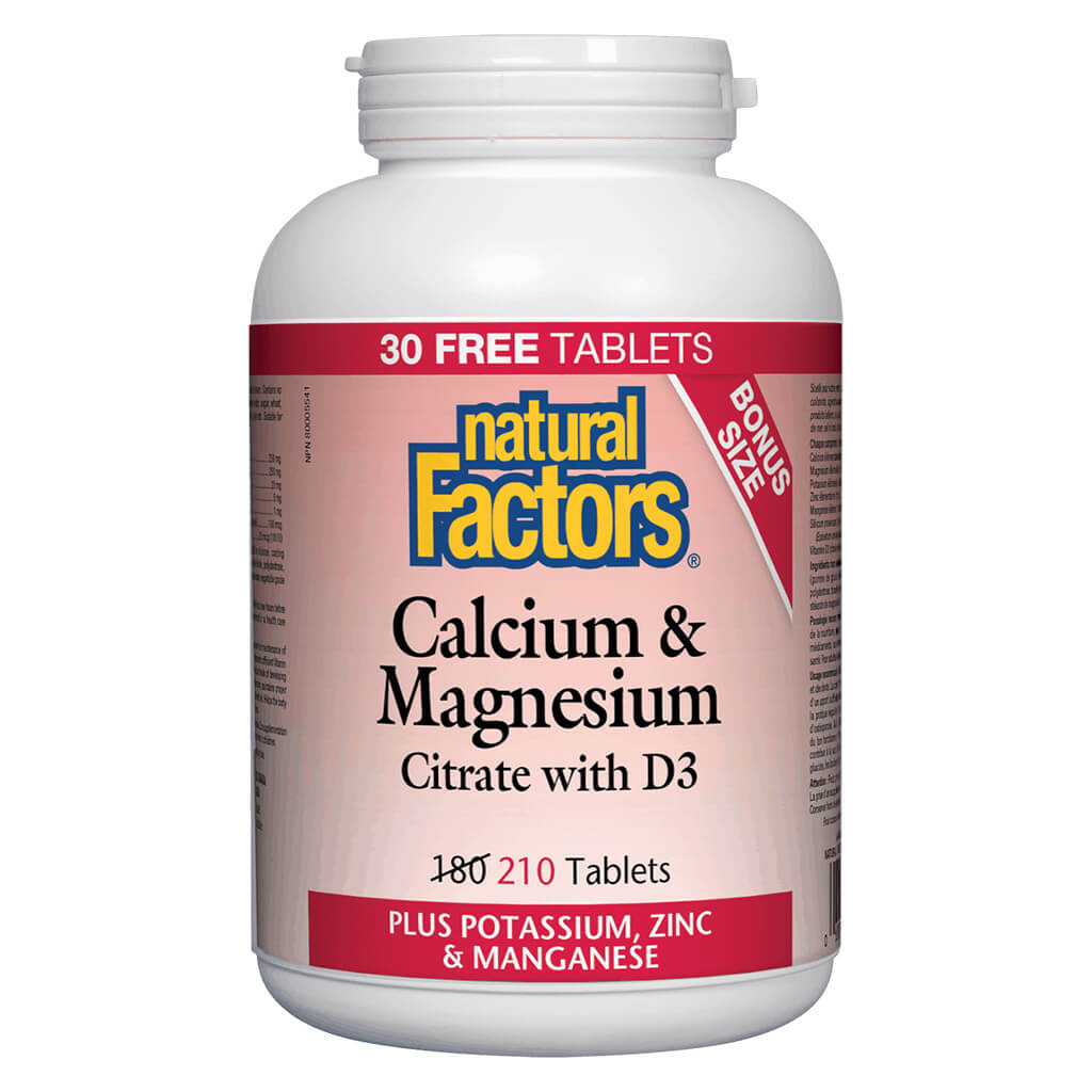 Optimum Health | Natural Factors Calcium & Magnesium Citrate w/ D3 ...