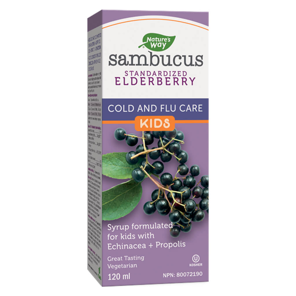 Optimum Health & Kolya | Nature's Way Kids Sambucus Cold and Flu Care Syrup