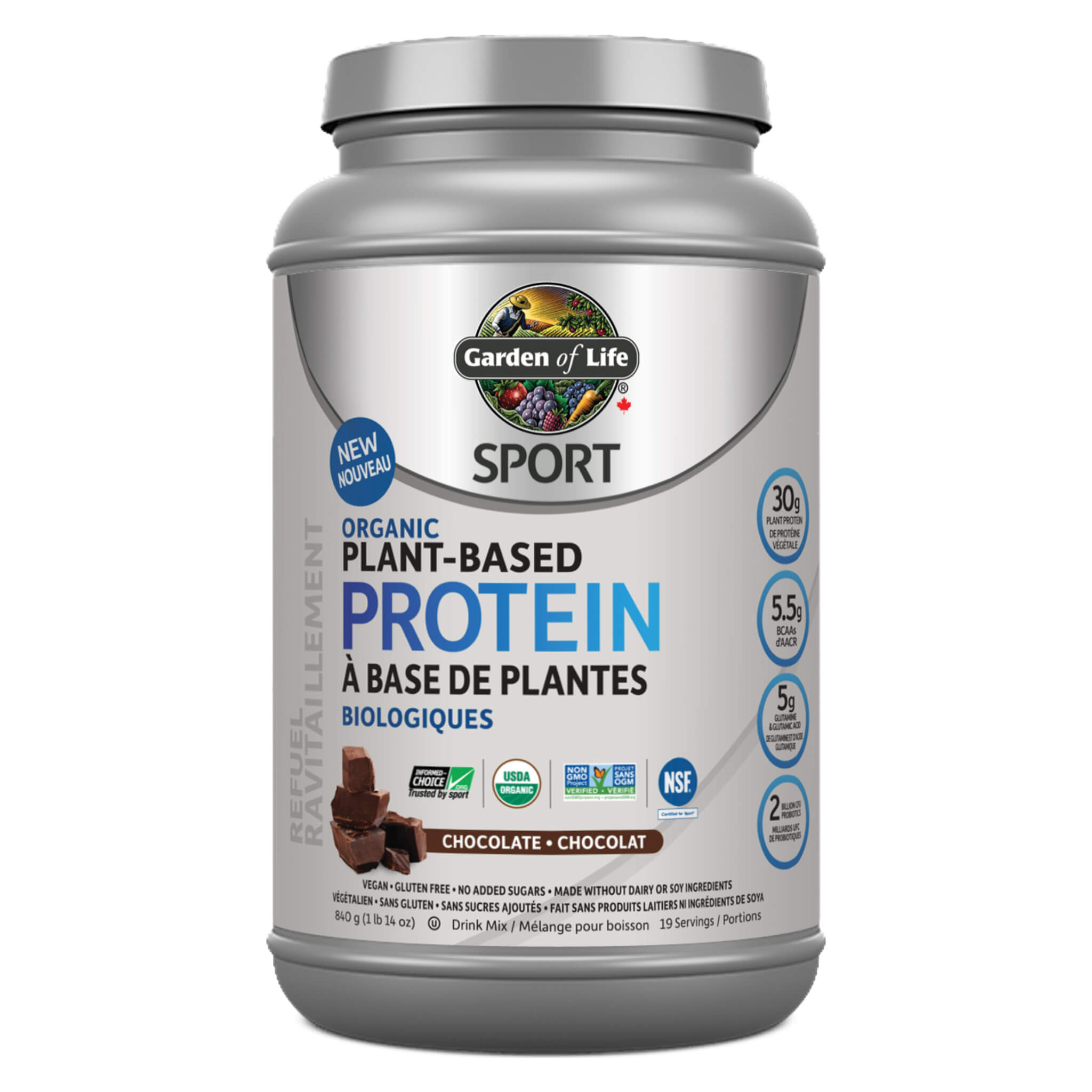 Optimum Health | Garden of Life SPORT Organic Plant-Based Protein ...