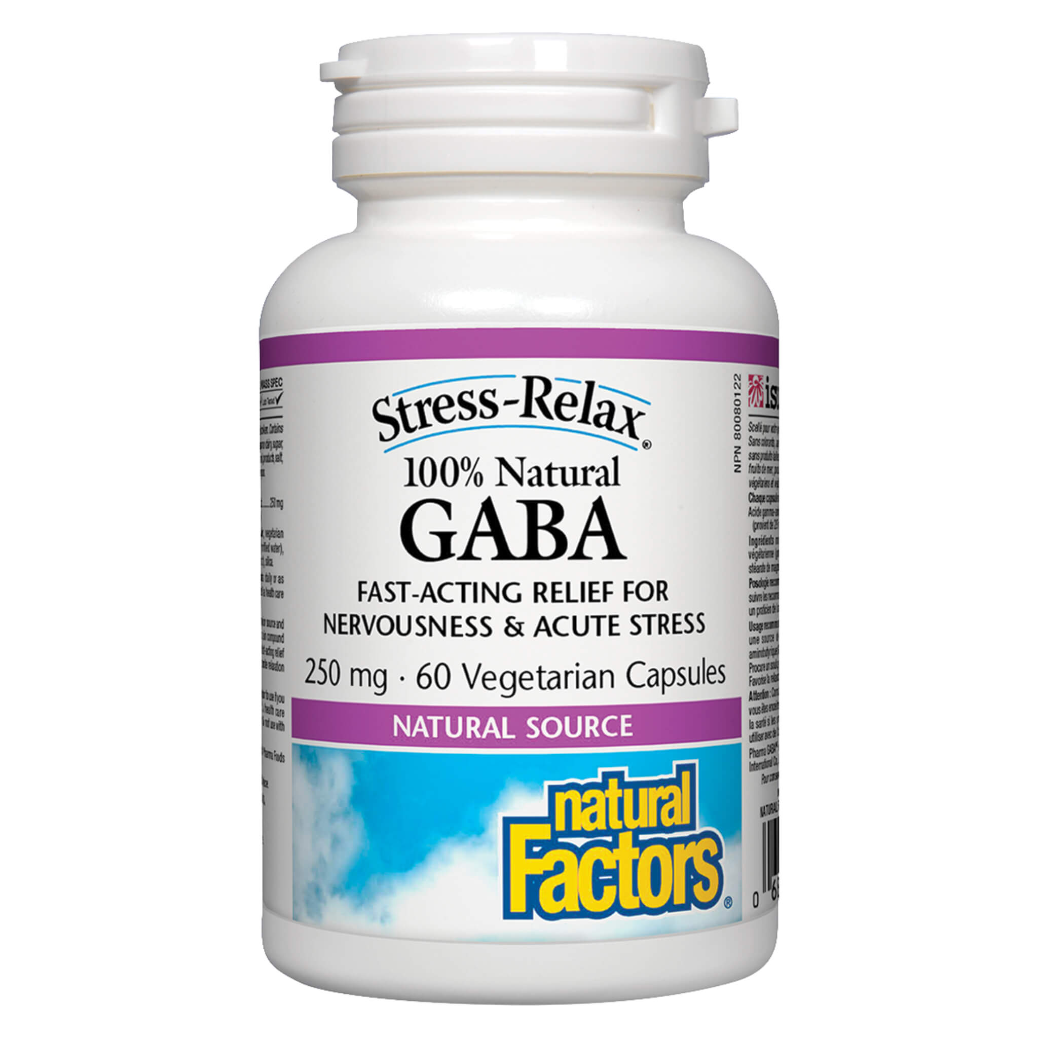 Optimum Health | Natural Factors Stress-Relax 100% Natural GABA 250 mg Capsules