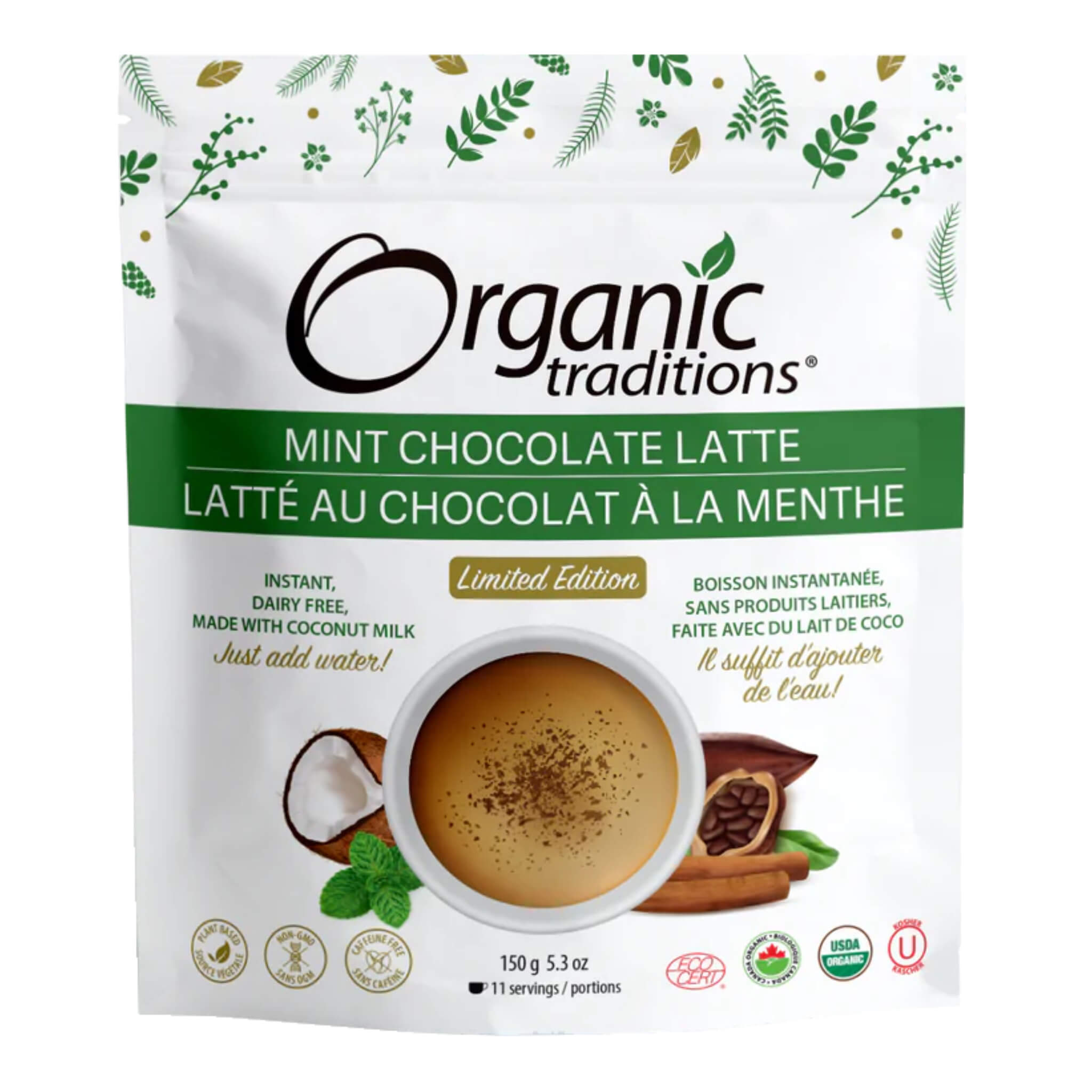 Optimum Health | Organic Traditions - Mint Chocolate Latte 150g