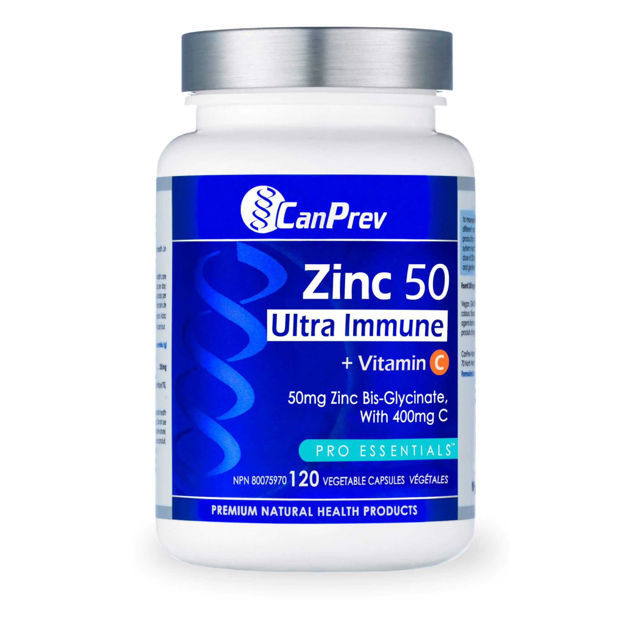 Optimum Health | CanPrev Zinc 50 Ultra Immune + Vitamin C
